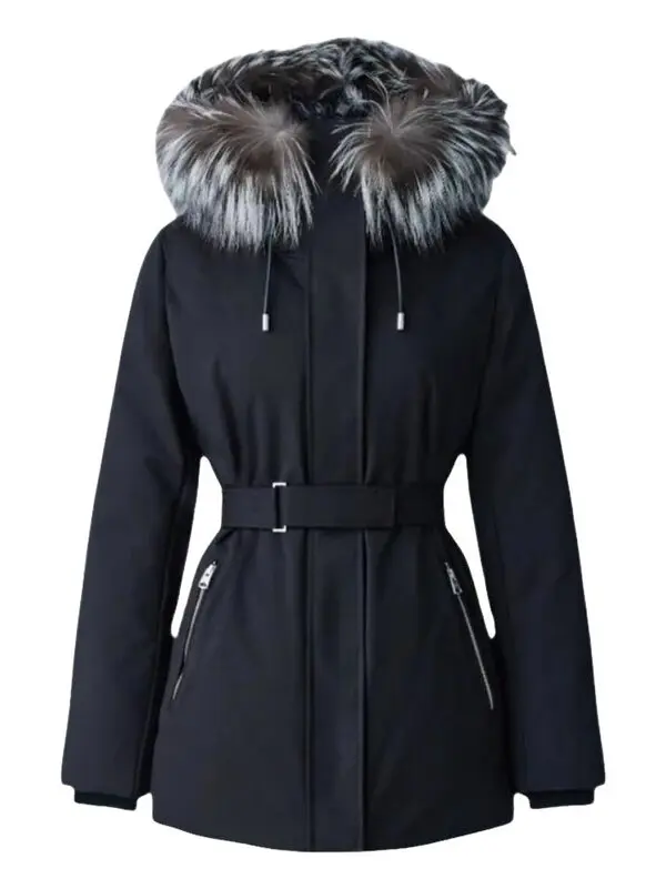 Mackage Jeni 2-in-1 Down Parka With Silver Fox Fur - Black
