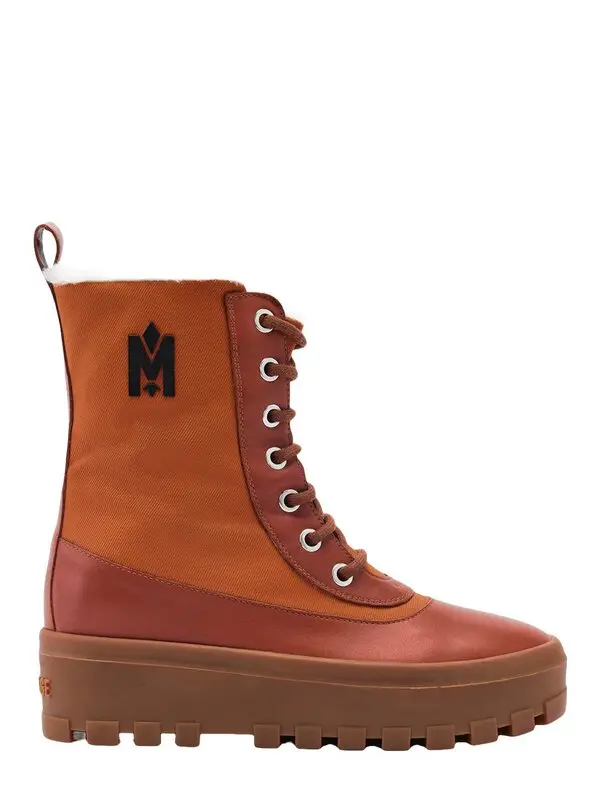 Mackage Shearling-lined Lamb Suede Winter Boots - Cognac