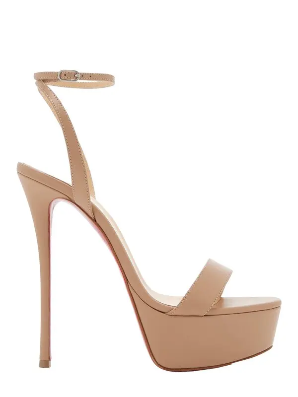 CHRISTIAN LOUBOUTIN Loubi Queen Alta 150mm Platform Sandals - Neutral