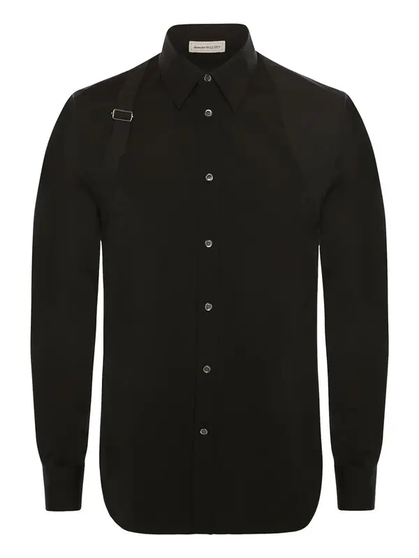 Alexander McQueen Cotton Harness Shirt - Black