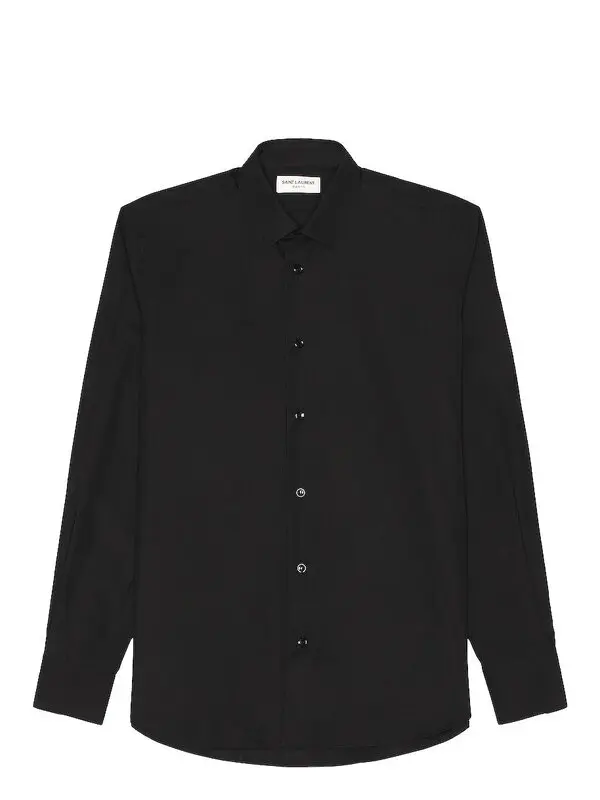Saint Laurent Dress Shirt In Black - Noir