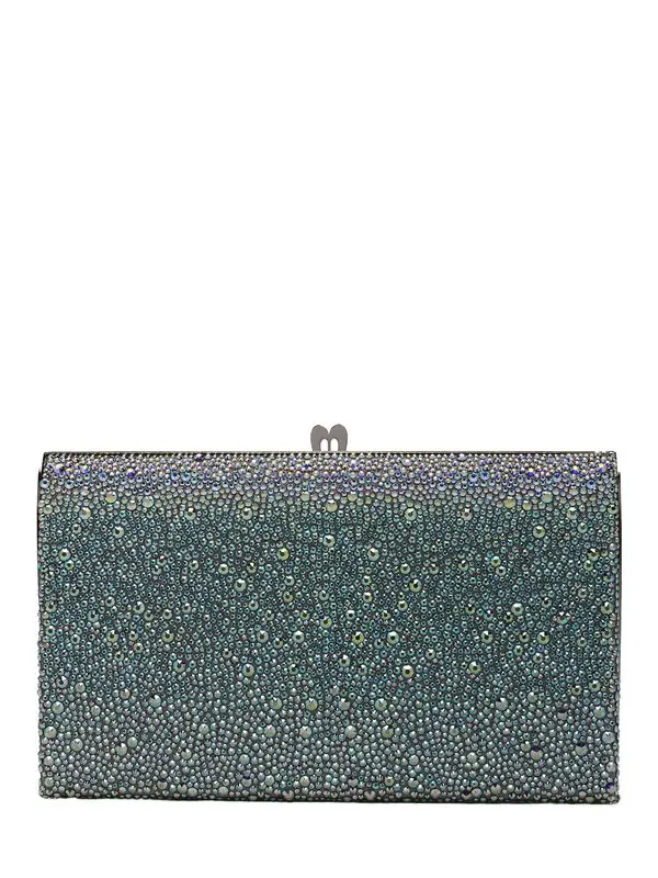 CHRISTIAN LOUBOUTIN Fetish Crystal-embellished Clutch - Silver