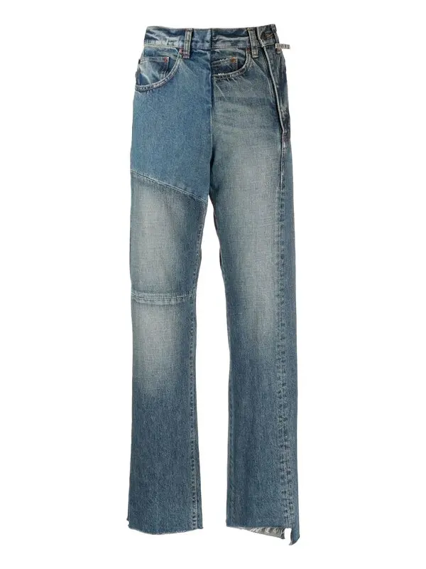 Mihara Yasuhiro High-rise Straight-leg Jeans - Blue