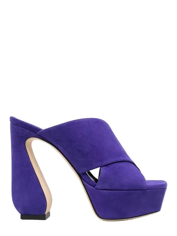 SERGIO ROSSI 135mm Platform Sandals - Purple