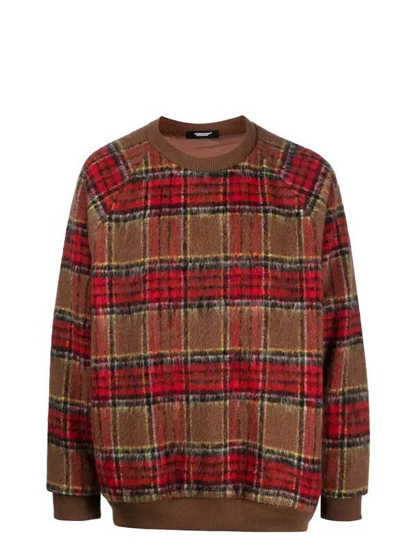 UNDERCOVERISM Plaid-check Sweatshirt - Brown