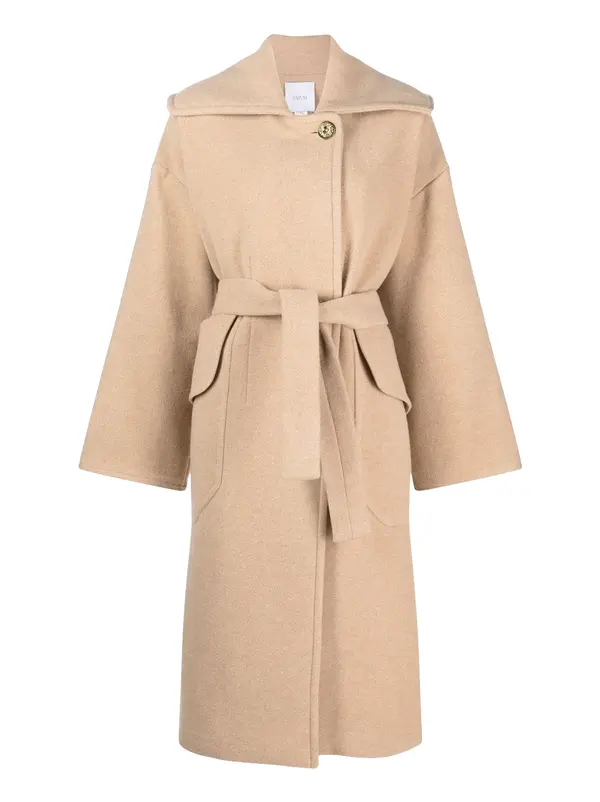 Patou Maxi Single-breasted Coat - Neutrals