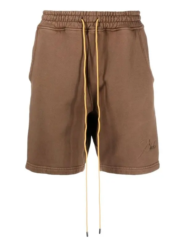 Rhude Logo-embroidered Track Shorts - Brown
