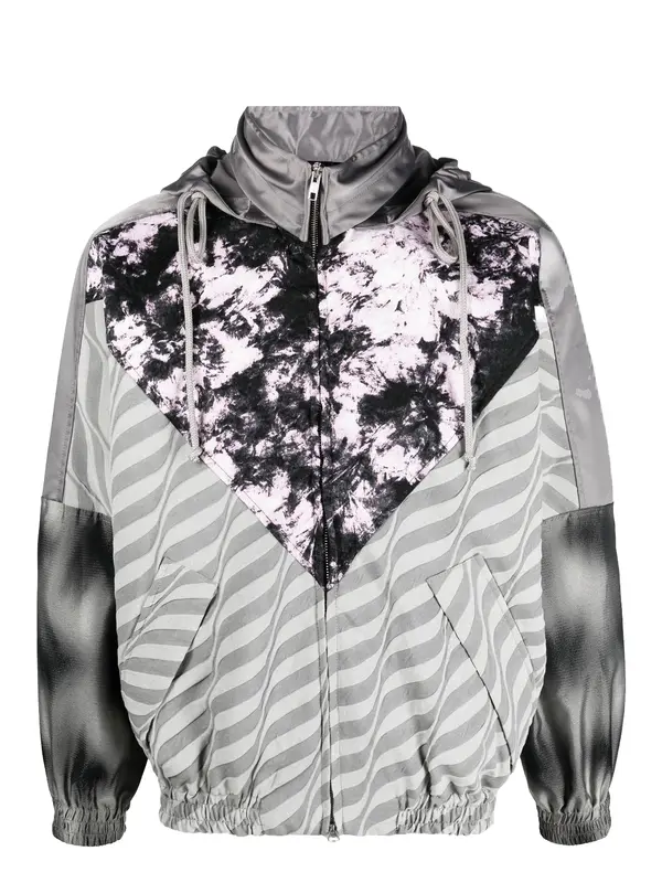 SONG FOR THE MUTE Graphic-print Hooded Jacket - Grey