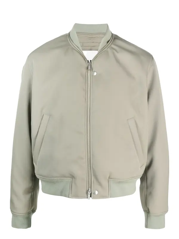 JIL SANDER Zip-fastening Bomber Jacket - Green