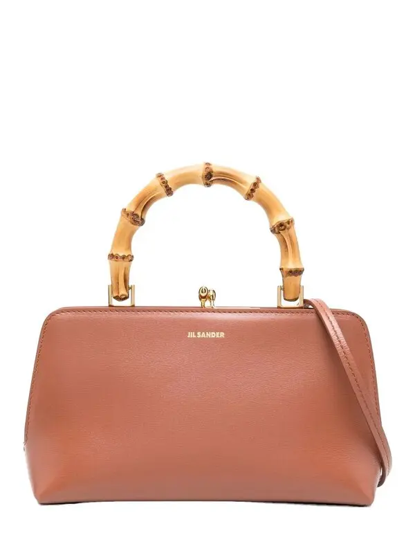 JIL SANDER Goji Square Mini Bag With Bamboo Handle - Brown