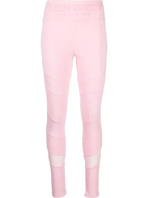 PLEIN SPORT Statement Stretch Leggings - Pink