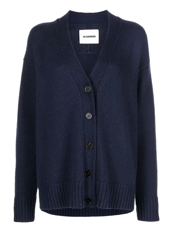 JIL SANDER V-neck Cardigan - Blue