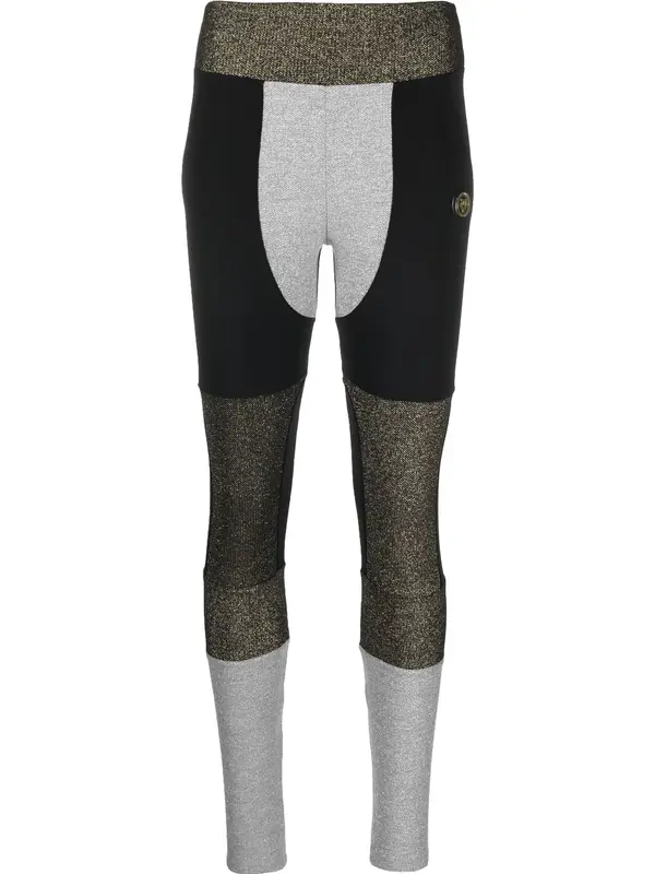 PLEIN SPORT Statement Stretch Leggings - Black