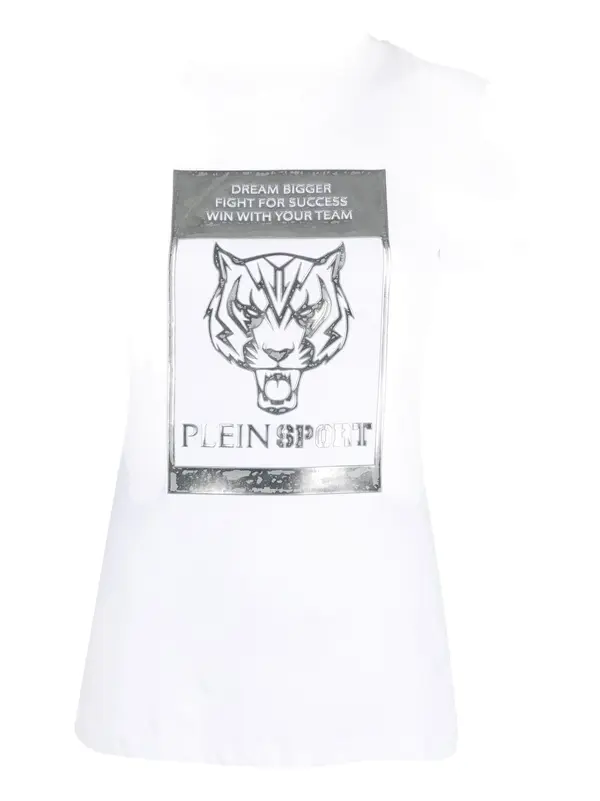 PLEIN SPORT Tiger Print T-shirt - White