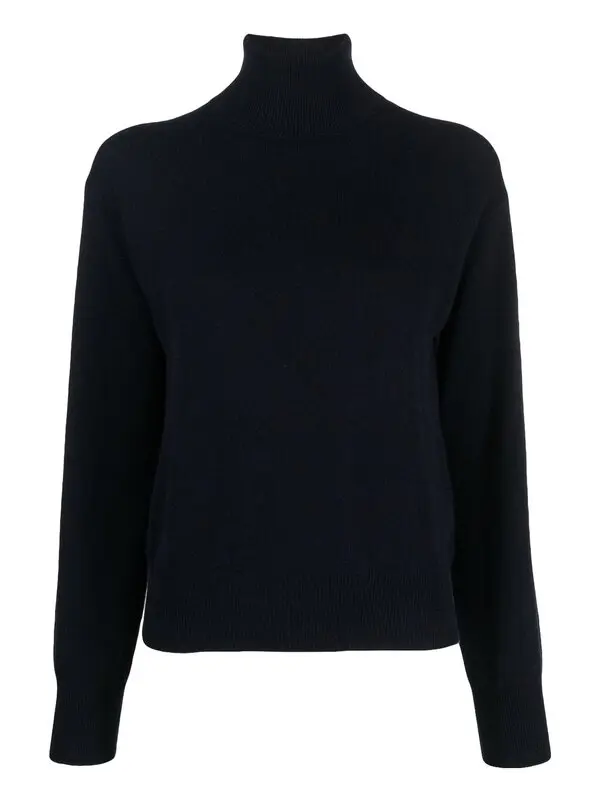 ALLUDE Roll-neck Cashmere Jumper - Blue