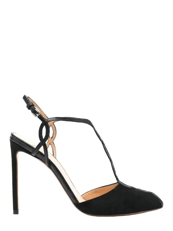 FRANCESCO RUSSO Twisted-strap 120mm Leather Pumps - Black