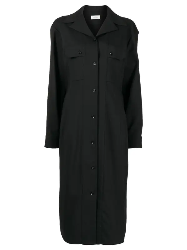 LEMAIRE Long-sleeve Shirt Dress - Black