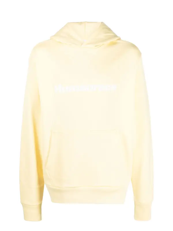 Adidas Slogan-print Pullover Hoodie - Yellow
