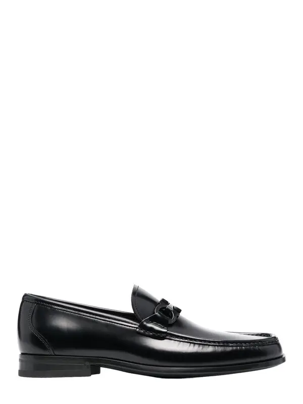 FERRAGAMO Grandioso Gancini-buckle Loafers - Black