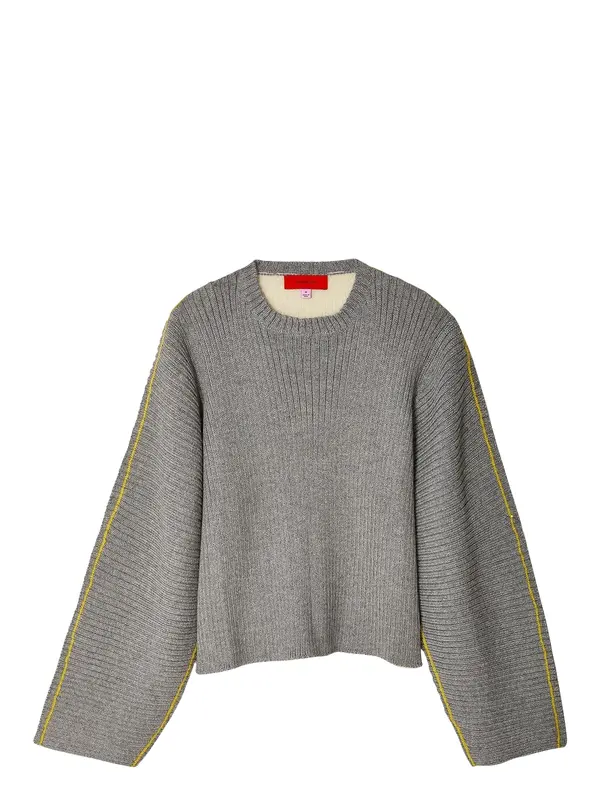 Eckhaus Latta Striped Ribbed Jumper - Grey