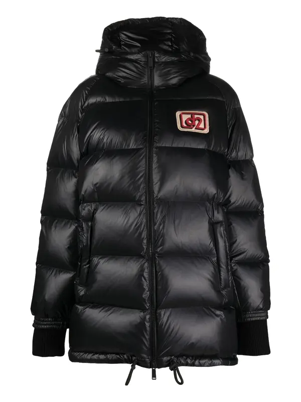 Dsquared2 Logo-patch Padded Coat - Black