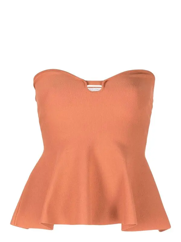 Stella McCartney Knitted Strapless Top - Brown