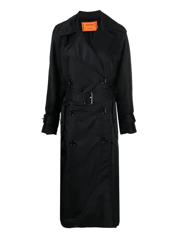 MERYLL ROGGE Belted Double-breasted Trench Coat - Black