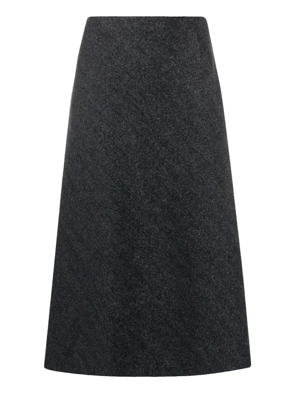 MAISON MARGIELA Herringbone A-line Skirt - Grey