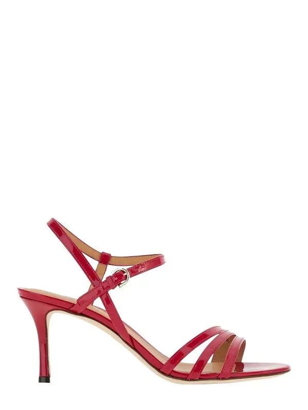 FERRAGAMO High-shine Finish 70mm Sandals - Red