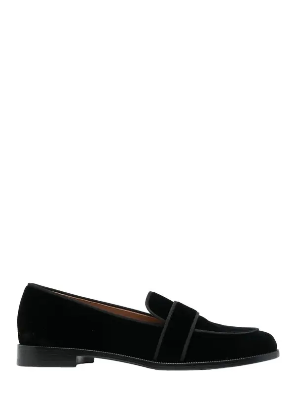 AQUAZZURA Martin Round-toe Penny Loafers - Black