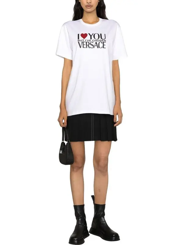 Versace Slogan-print T-shirt - White