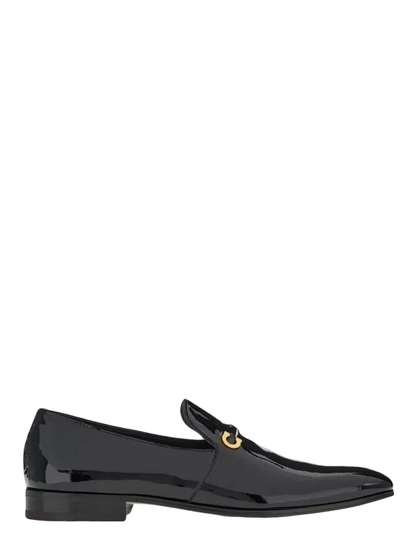 FERRAGAMO Gancini Ornament Loafers - Black