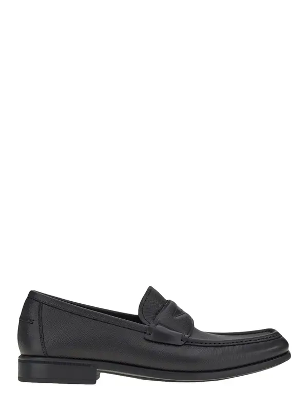 FERRAGAMO Chunky Leather Penny Loafers - Black