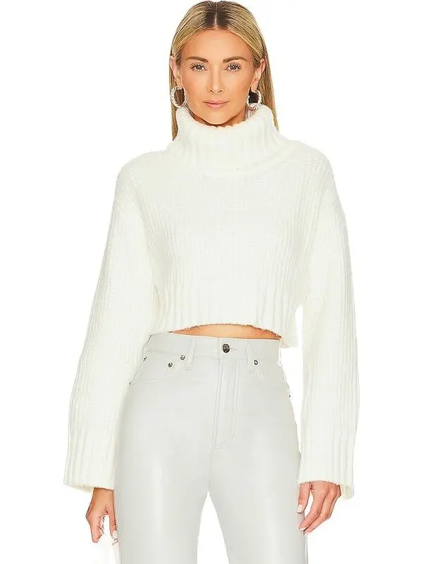 LOVERS AND FRIENDS Feya Cropped Pullover - Ivory