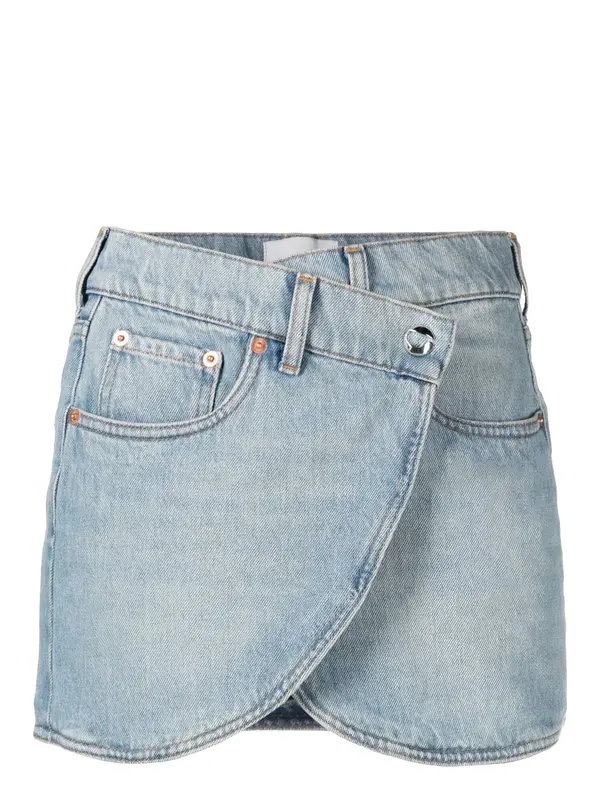 Coperni Denim Wrap Mini Skirt - Blue