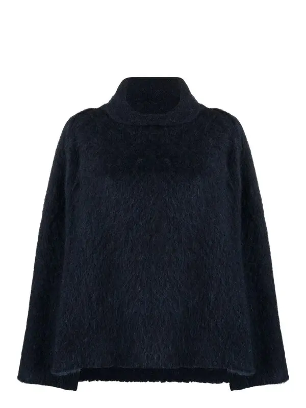 Malo Alpaca-blend Turtleneck Sweater - Blue