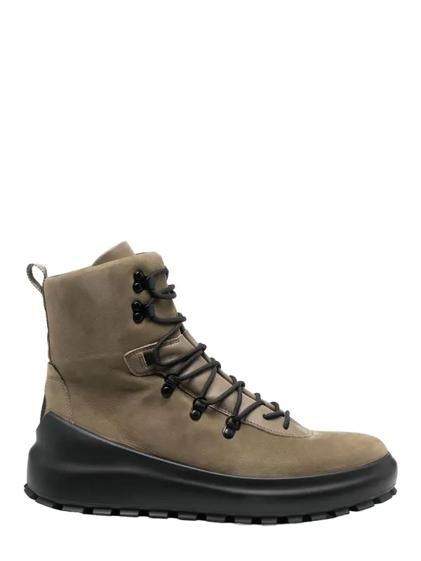 Stone Island Lace-up Suede Boots - Green