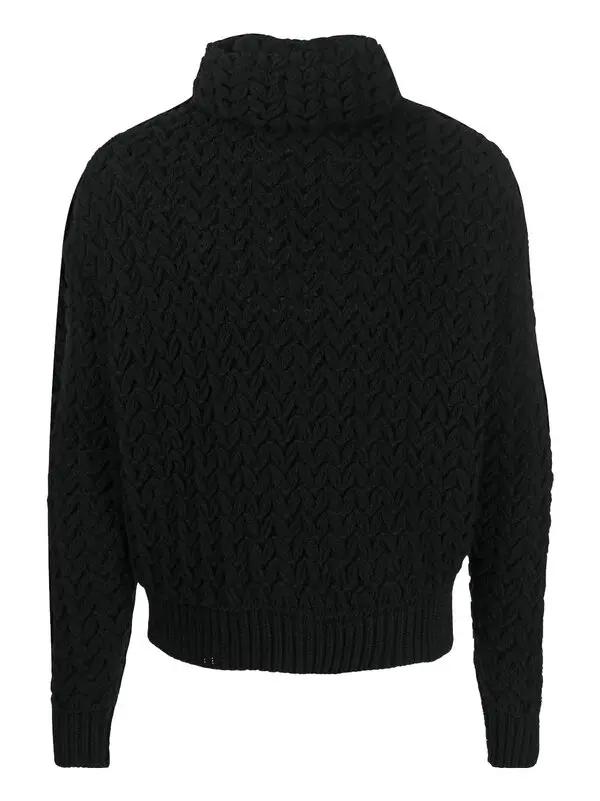 Valentino Garavani Chunky Roll-neck Jumper - Black