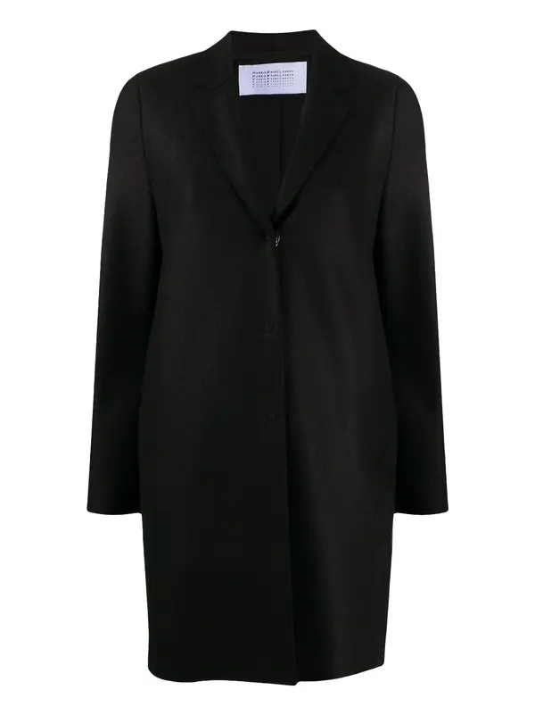 Harris Wharf London Single Breasted Coat - Black