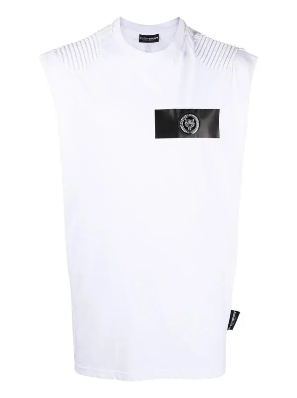 PLEIN SPORT Logo-patch Short-sleeve T-shirt - White