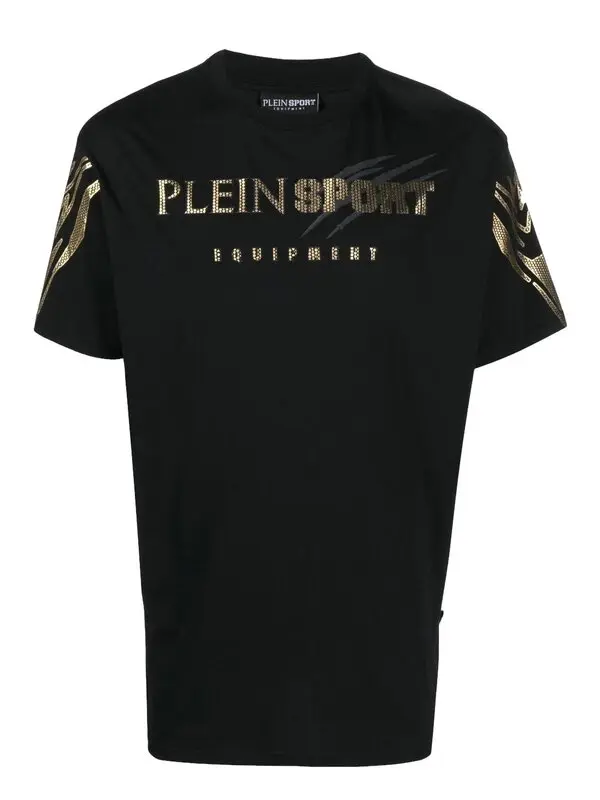 PLEIN SPORT Logo-print T-shirt - Black