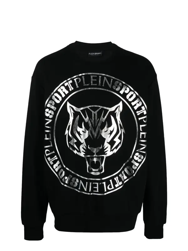 PLEIN SPORT Tiger Logo-print Sweatshirt - Black