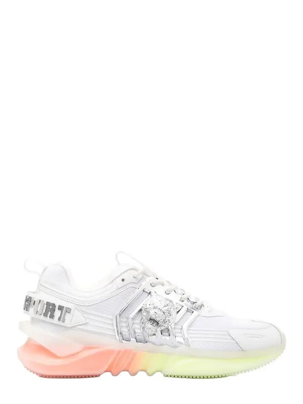 PLEIN SPORT Runner Tiger Plaque Sneakers - White