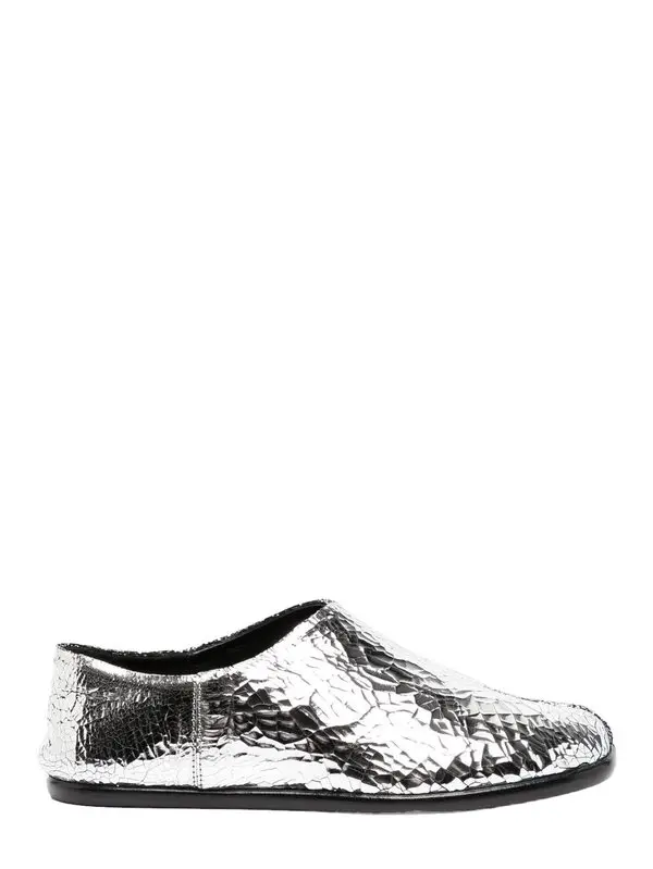 MAISON MARGIELA Tabi Mirror-effect Babouche Shoes - Silver