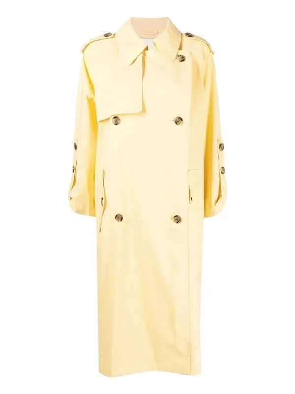 3.1 Phillip Lim Double-breasted Belted Coat - Yellow