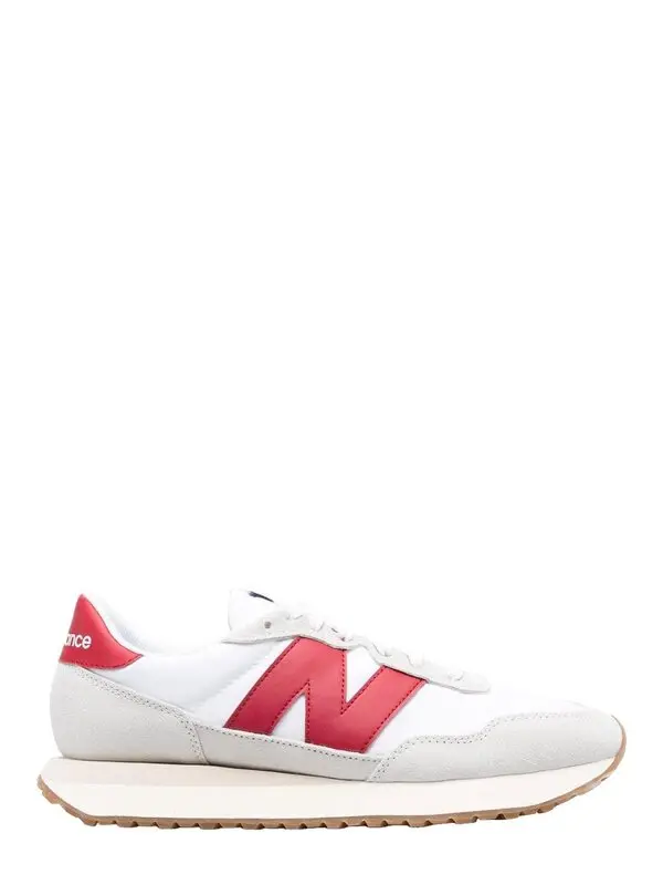 NEW BALANCE Logo Patch Lace-up Sneakers - White