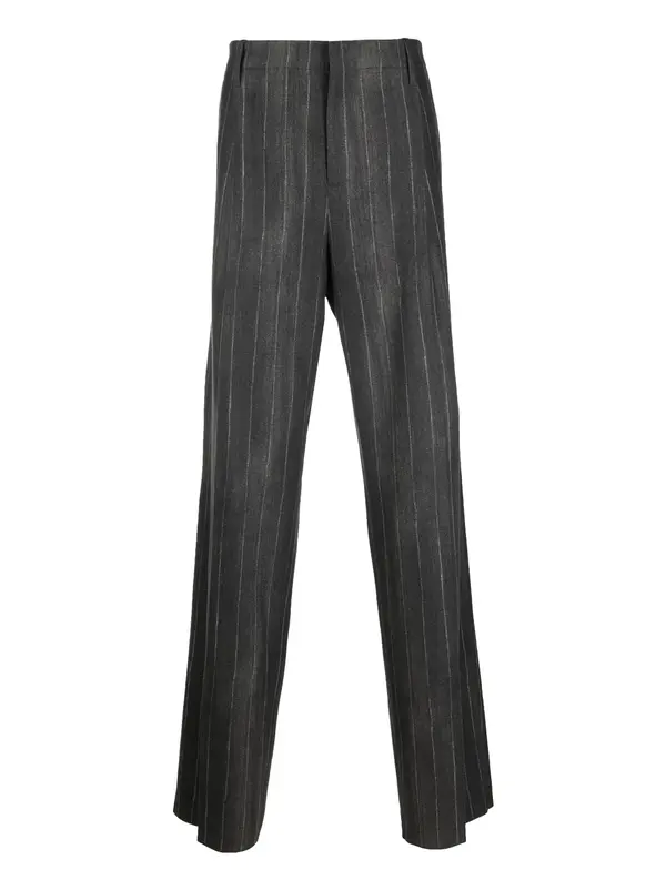 Versace Striped Tailored Trousers - Grey