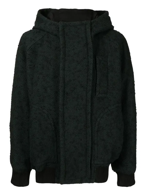 SONGZIO Hooded Textured Jacket - Green