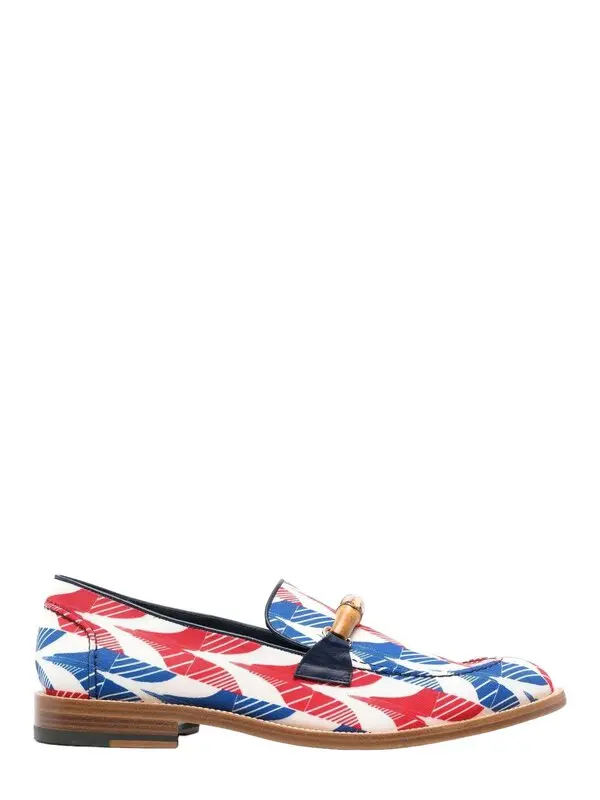 Casablanca Abstract-print Envelope Loafers - Red