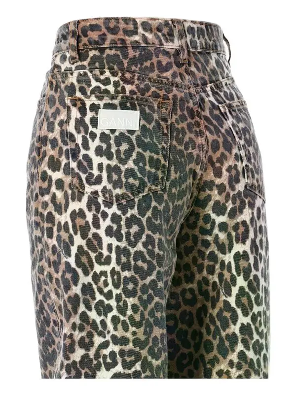 GANNI Leopard-print Tapered Jeans - Neutrals